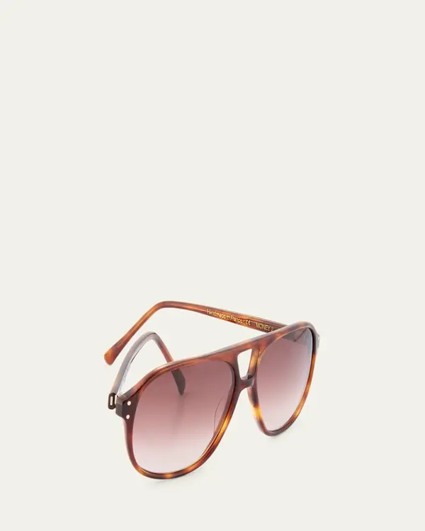 Selima Optique Money 2 Aviator Sunglasses - E2 Auburn Tortoise